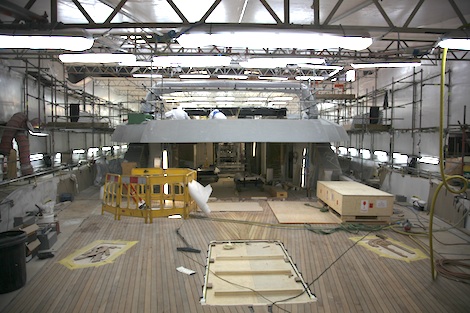 SuperyachtNews.com - Fleet - Inside M5's extensive rebuild at Pendennis